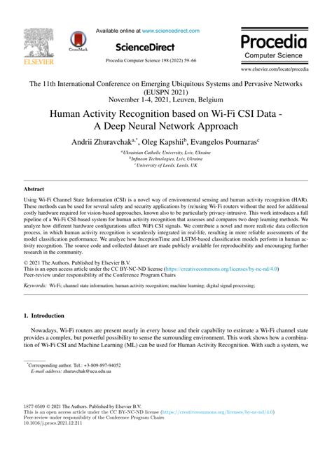 Pdf Human Activity Recognition Based On Wi Fi Csi Data A Deep Neural