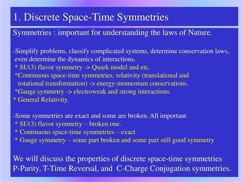 Ppt Discrete Space Time Symmetries Powerpoint Presentation Free