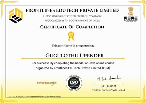 Im Excited To Announce That Ive Completed The Full Stack Java Development Online Course