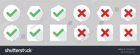 Check Wrong Marks Icon Set Tick Stock Vector Royalty Free Shutterstock