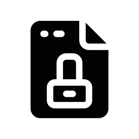 Lock File Icon Vector Glyph Icon For Your Website Mobile