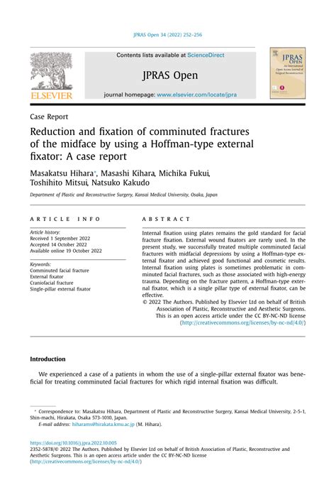 Pdf Reduction And Fixation Of Comminuted Fractures Of The Midface