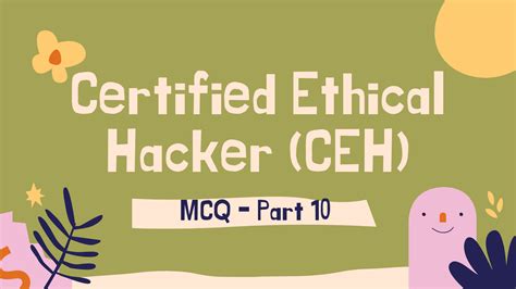 Cyber Security And Ethical Hacking Mcq With Answers Part 1 Yeah Hub