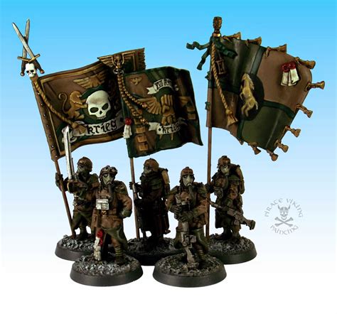 Pirate Viking Painting Imperial Guard Flags People Holding Them