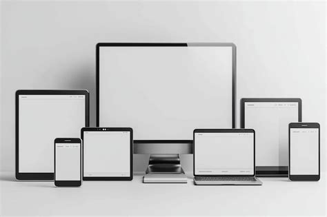 Multiple Responsive Screen And Mobile Devices Mockup Created With Generative Ai Premium Ai