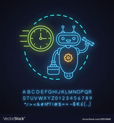 Problem Fixing Neon Light Concept Icon Royalty Free Vector