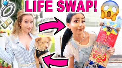 Opposite Sisters Swap Lives For A Day Youtube