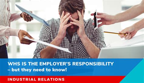 Whs Is The Employers Responsibility But They Need To Know Ieusa