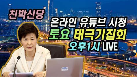친박신당 온라인 토요 태극기집회 YouTube