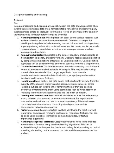Data Preprocessing And Cleaning Download Free Pdf Outlier Statistics