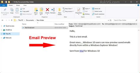 Tip How To Enable Eml Email File Previews In Windows 10 Explorer Askvg