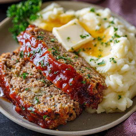 Classic Meatloaf With Creamy Mashed Potatoes Mealsmell