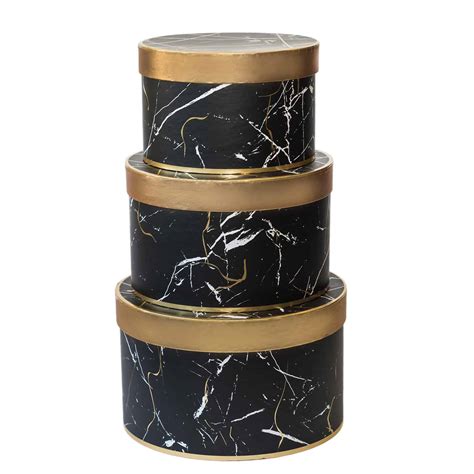 Комплект кръгли кутии за подаръци 3 размера Tonys Decor