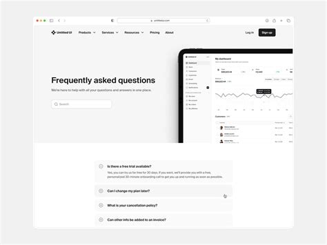 Frequently Asked Questions Faqs — Untitled Ui By Jordan Hughes® On Dribbble