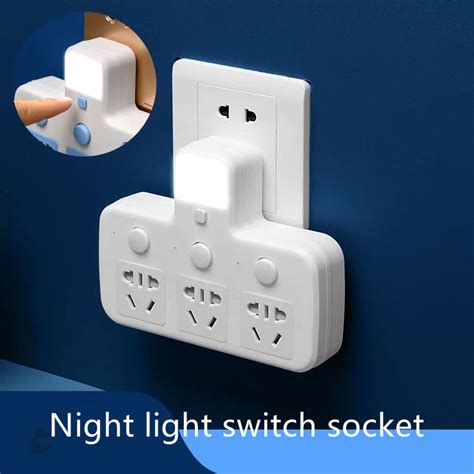 Wireless Converter Socket Night Light Switch Socket Full Copper Double Pin Three Pin Switch