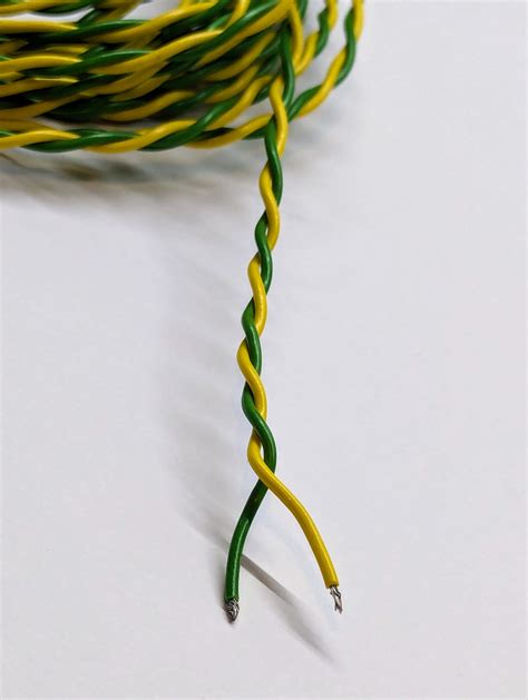 Twisted Pair Uk Can Bus Wire Green And Yellow 20awg 0 5mm2 Cable Etsy