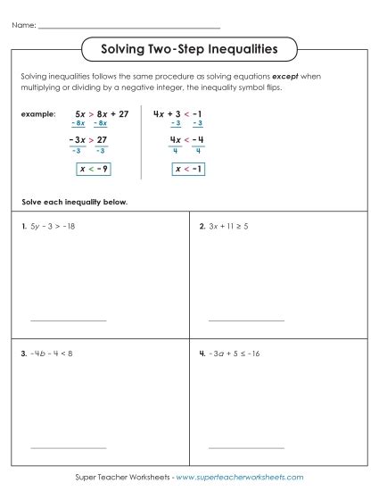 two step inequalities