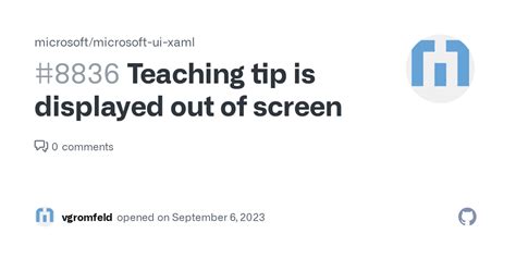 Teaching Tip Is Displayed Out Of Screen · Issue 8836 · Microsoft