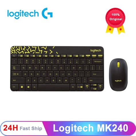 Sadf Logitech Mk240 Nano Wireless Keyboard And Mouse Combo Set Suitable For Laptop Desktop