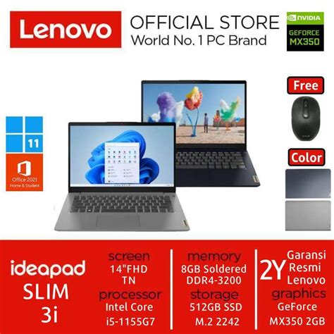Promo Lenovo Ideapad Slim I GEID GFID Notebook Core I G GB GB SSD MX GB FHD