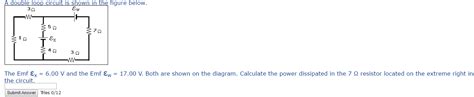 Solved A Double Loop Circuit Is Shown In The Figure Below Chegg Com