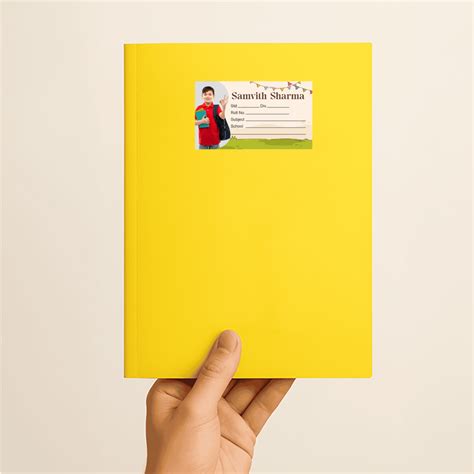 School Notebook Labels Crystal Print