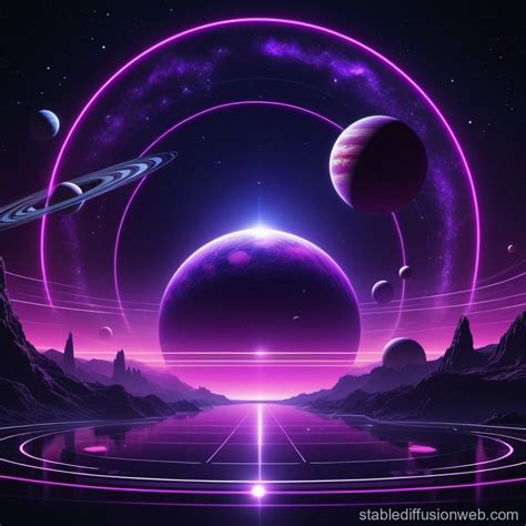 Solar System Illustration Stable Diffusion Online