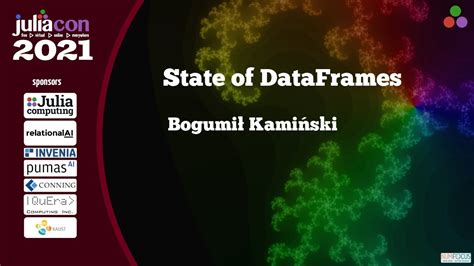 State Of DataFrames Jl YouTube