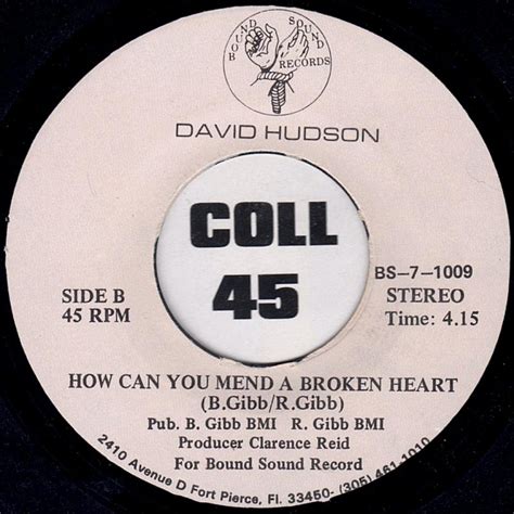 David Hudson Different Lady B W How Can You Mend A Broken Heart Bound Sound 7