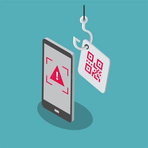 Qr Code Phishing Attack Symbol With A Smartphone Scanning A Fake Qr
