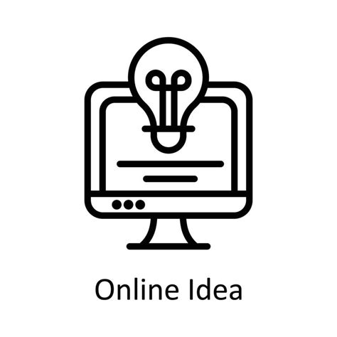 Online Idea Vector Outline Icon Design Illustration Seo And Web Symbol On White Background Eps