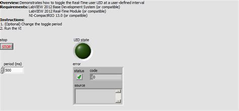 Toggle User Led On Crio Target Ni Community
