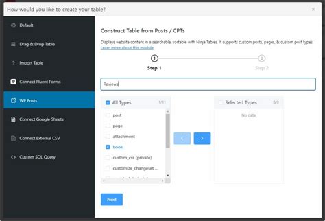 Creating A Dynamic Table With Ninja Tables Pro Webtng