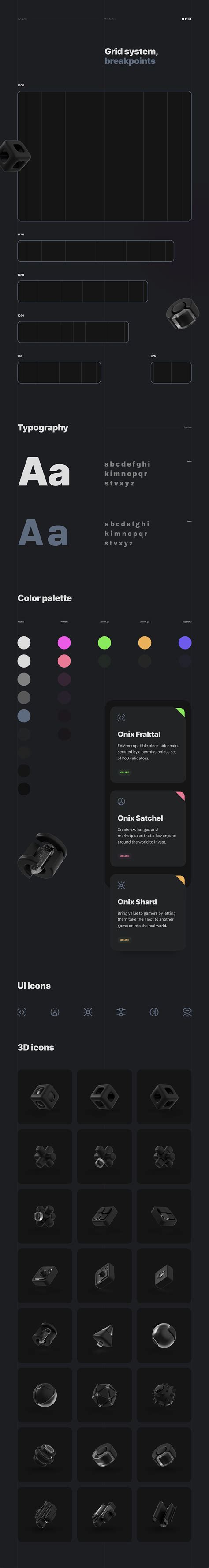 onix blockchain landing page design ui kit behance