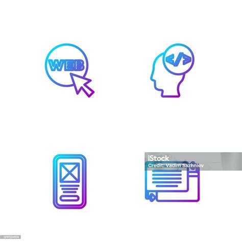 設置行 Ui 或 Ux 設計web 和圖形和前端開發漸變顏色圖示向量向量圖形及更多互聯網圖片 互聯網 使用者體驗 剪裁圖 Istock