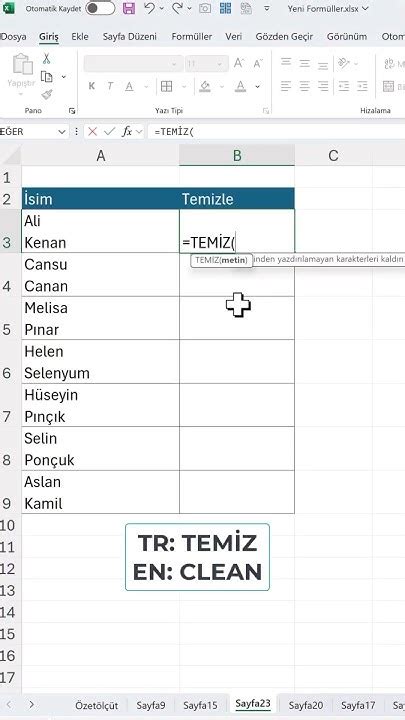 Excelde Bu Formülü Biliyor Musunuz Excelpratik Exceltips Exceldersleri Exceltricks Excel