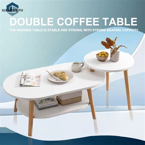 Kia Home Nordic Double Layer Combination Table Living Room Coffee Table