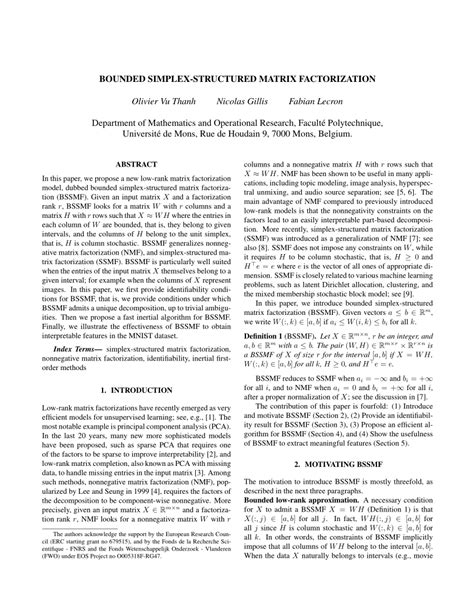 pdf bounded simplex structured matrix factorization