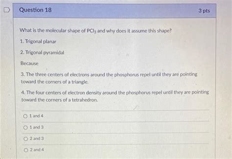 Solved What Is The Molecular Shape Of PCl3 And Why Does It Chegg Com