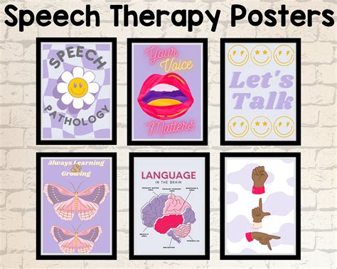 Speech Therapy Room Posters Girly Wall Decor Etsy