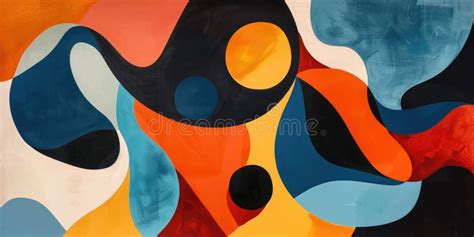 Expressive Modern Art With Abstract Colorful Swirls Creating Vibrant