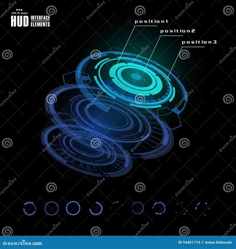 Futuristic Virtual Graphic Touch User Interface Hud Stock Vector Illustration Of Hightech