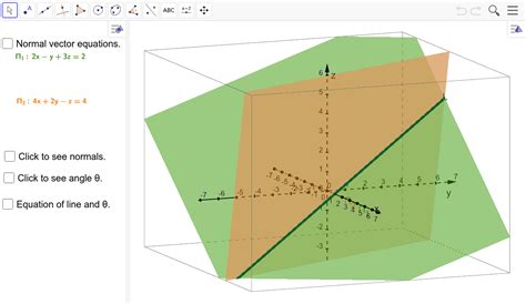 The Intersection Of Two Planes Geogebra The Intersection Of Two Planes Geogebra