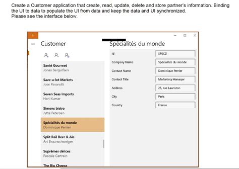 SOLVED Create A Customer Application That Creates Reads Updates