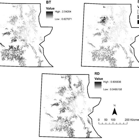 Map Of Interpolated Covariates From Linear Inverse Distance Weight