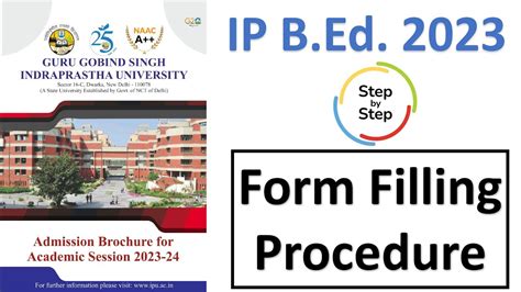 Ipu B Ed Form Filling Procedure 2023 Admission Ggsipu Cet Ip