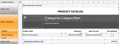 FastReport NET Bands Fast Reports