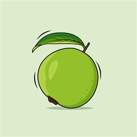 Guava Cartoon Style Isolated Object Guava Logo Vector Illustration