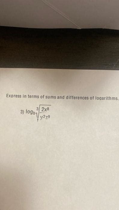 Solved Express In Terms Of Sums And Differences Of Chegg Com
