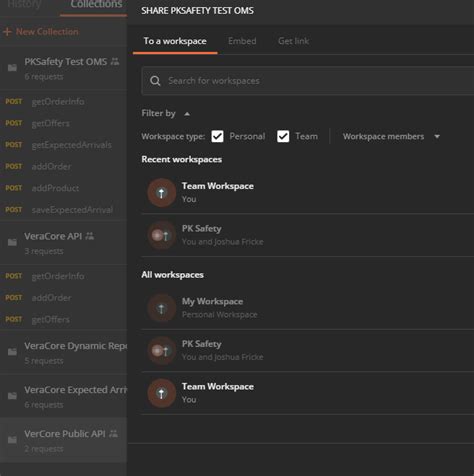 workspaces shared requests help hub postman community